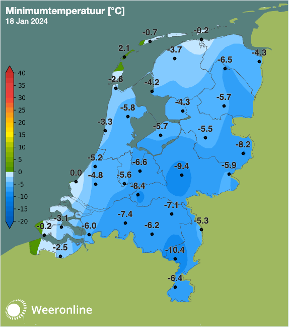 Nog een paar dagen winterweer met sneeuwbuien en vorst