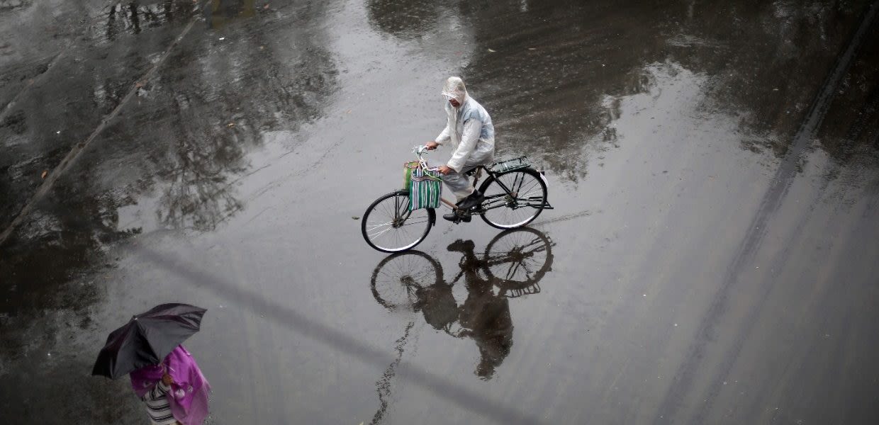 Moesson India brengt centimeters neerslag met zich mee